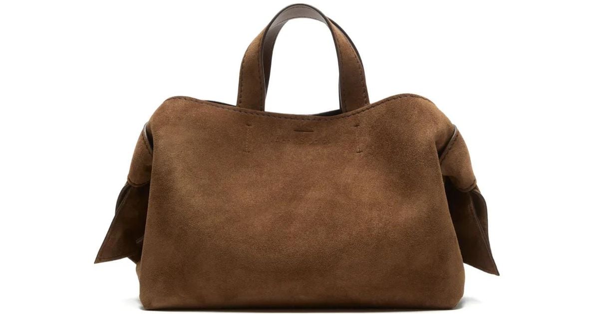 Acne Studios Musubi Knot-Detail Tote Bag in Brown | Lyst UK