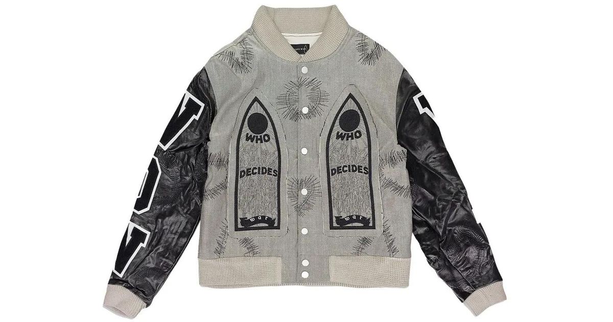 Who Decides War Namesake Bomber Jacket in Grey for Men | Lyst UK