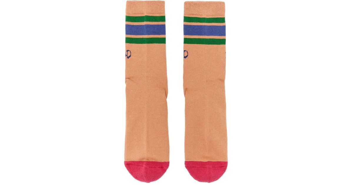 Brain Dead Logo Striped Socks in Green for Men | Lyst