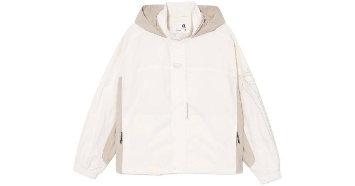 Aape By A Bathing Ape Logo-Embroidered Jacket in White for Men | Lyst