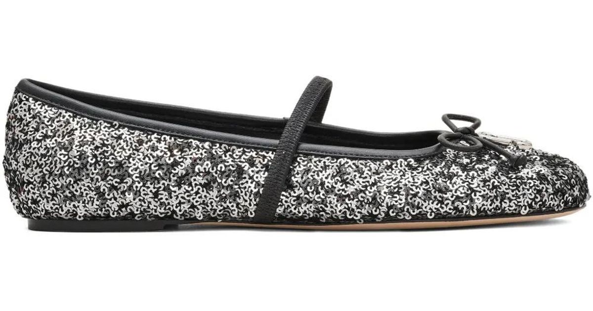 Marc Jacobs Sabrina Ballet Flats in Gray | Lyst