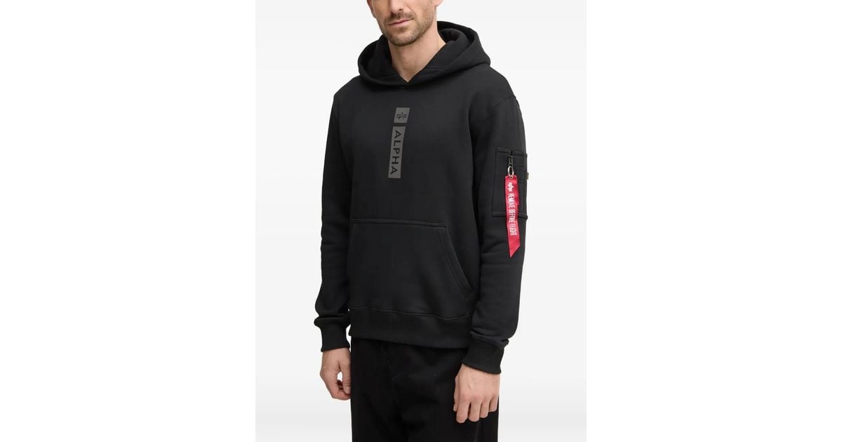 Alpha Industries Alpha Puff Hoodie in Black for Men | Lyst UK
