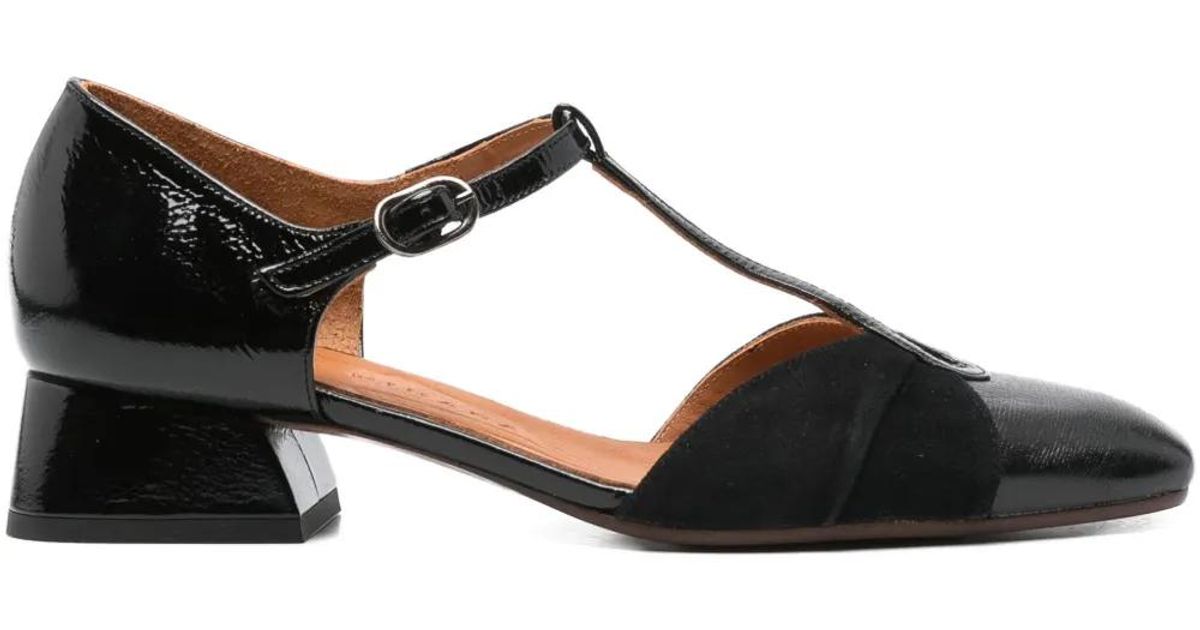 Chie Mihara 35Mm T-Bar Heeled Pumps in Black | Lyst