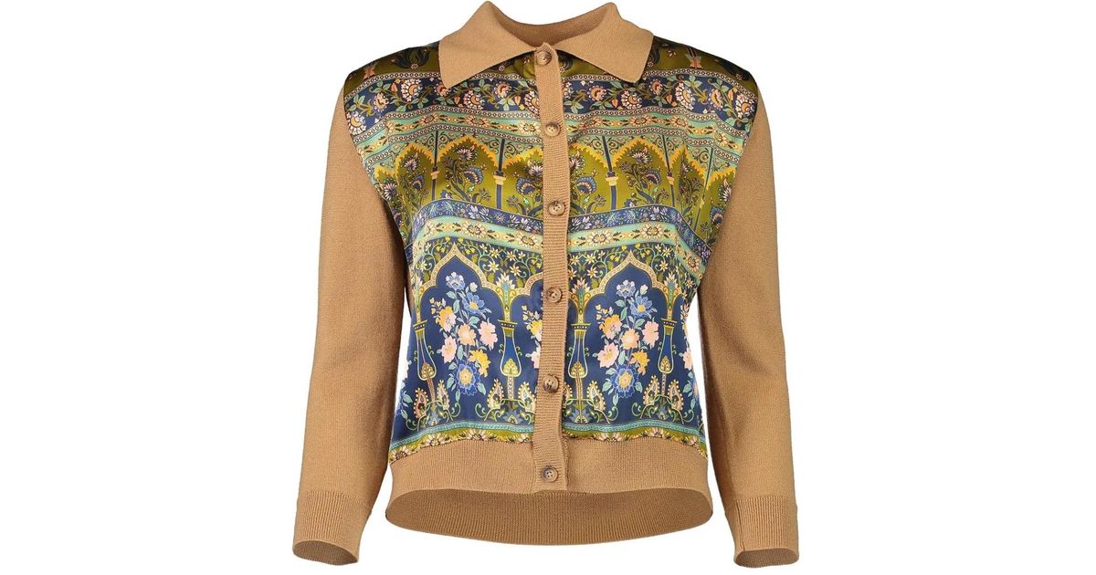 CHRISTY LYNN Floral-Print Cardigan in Green | Lyst UK