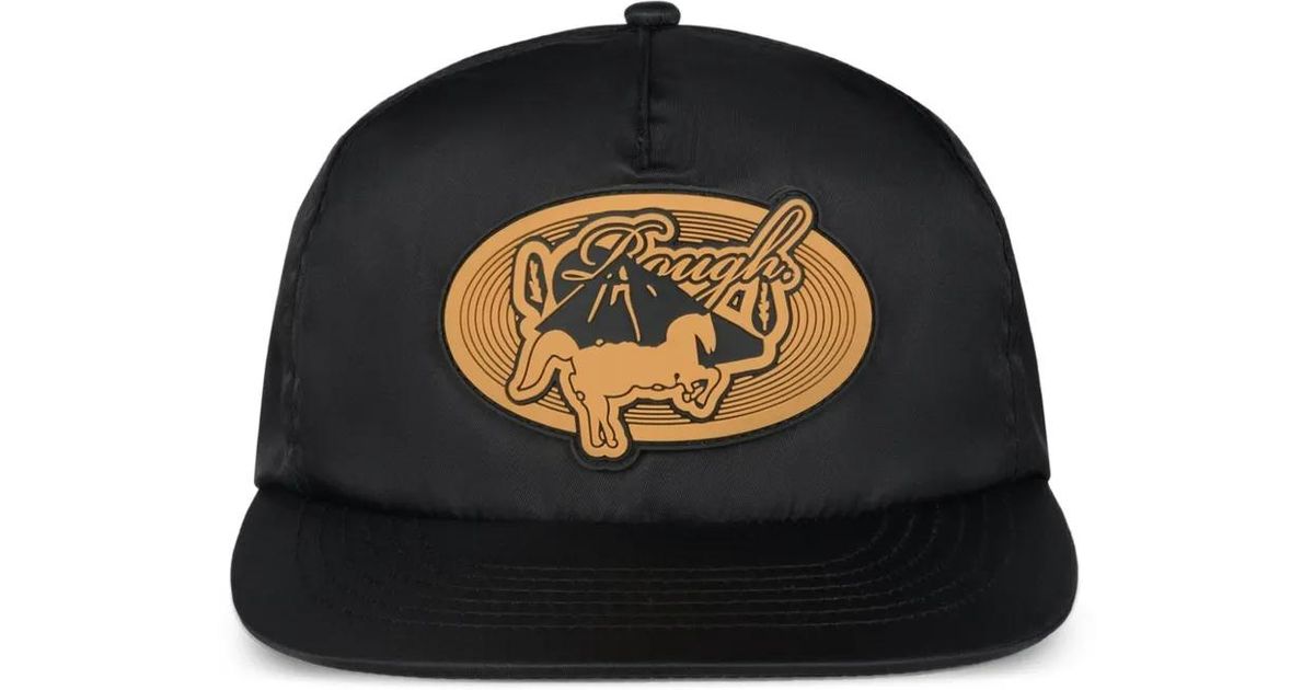 ROUGH Graphic-Logo Cap in Black for Men | Lyst UK
