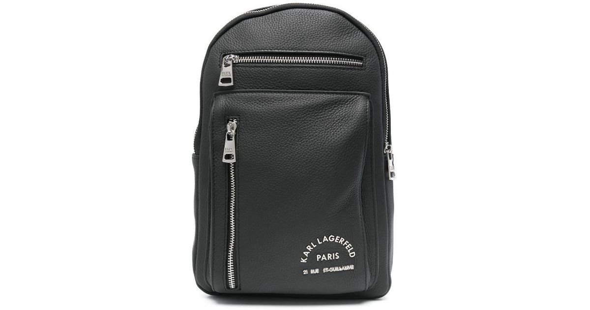 Karl Lagerfeld Logo-Lettering Cross Body Bag in Black for Men | Lyst