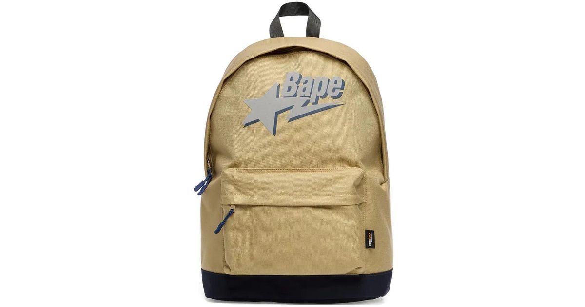 A Bathing Ape Bape Sta Cordura Backpack in Natural | Lyst UK