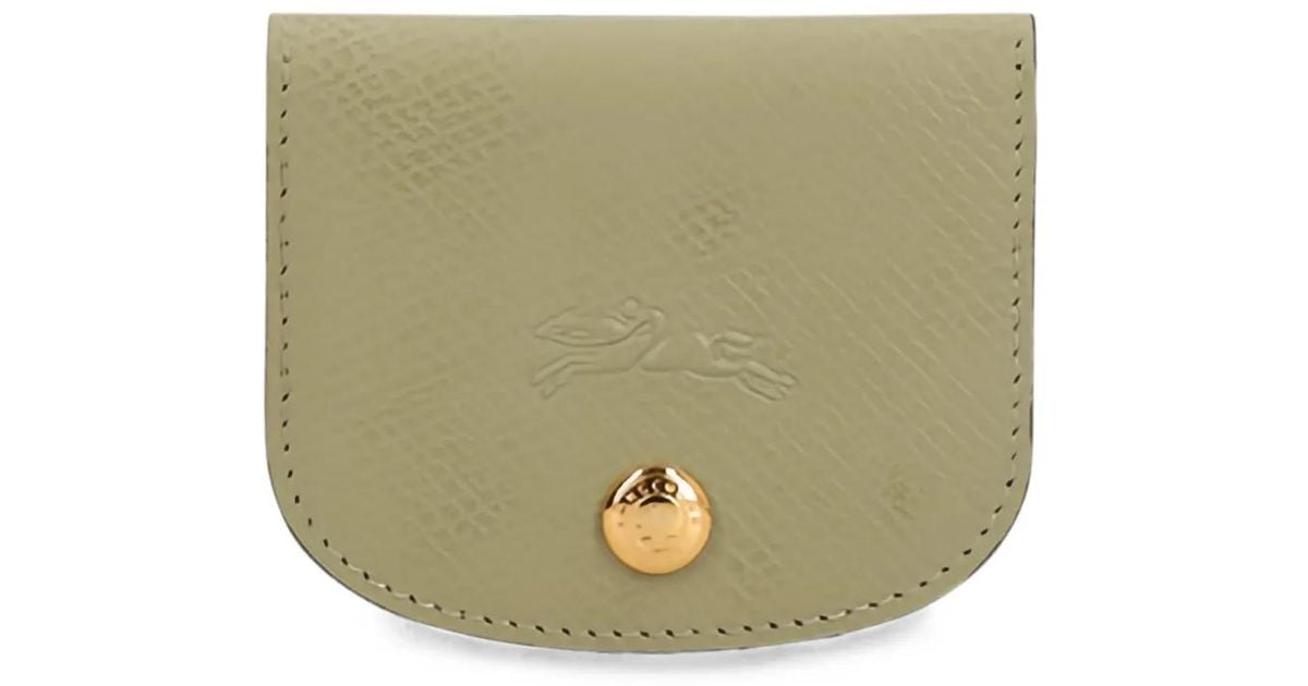 Longchamp Épure Leather Card Holder in Natural | Lyst UK
