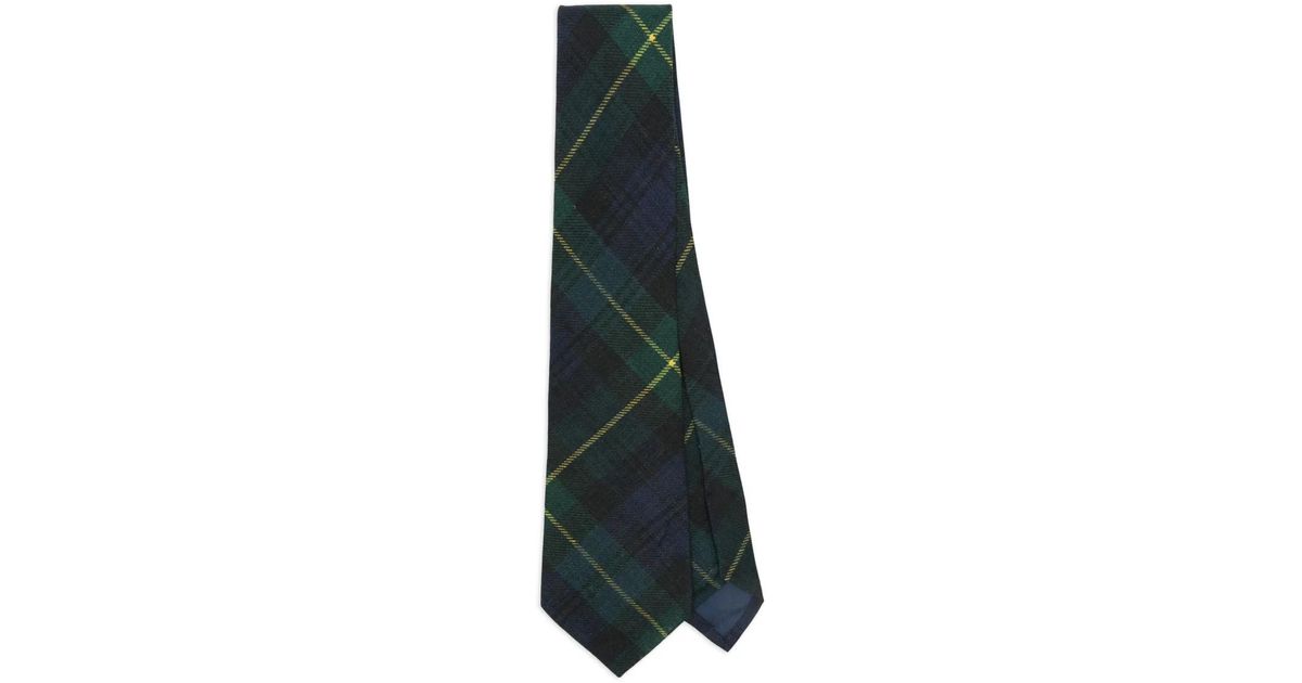 Polo Ralph Lauren Plaid-Pattern Linen Tie in Blue for Men | Lyst