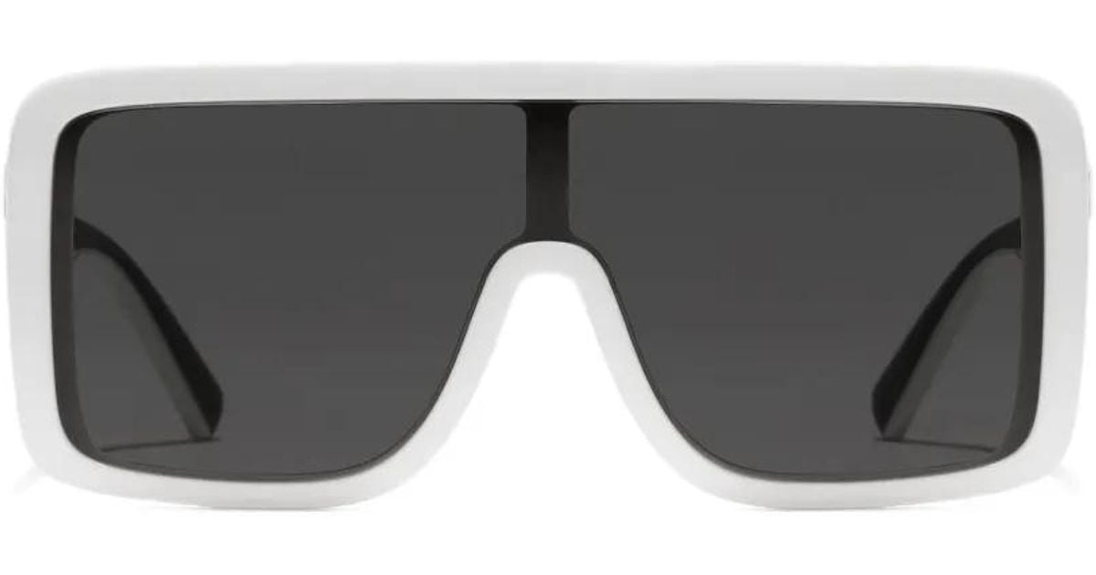 Dolce & Gabbana Logo Rectangle-Frame Sunglasses in Grey | Lyst UK