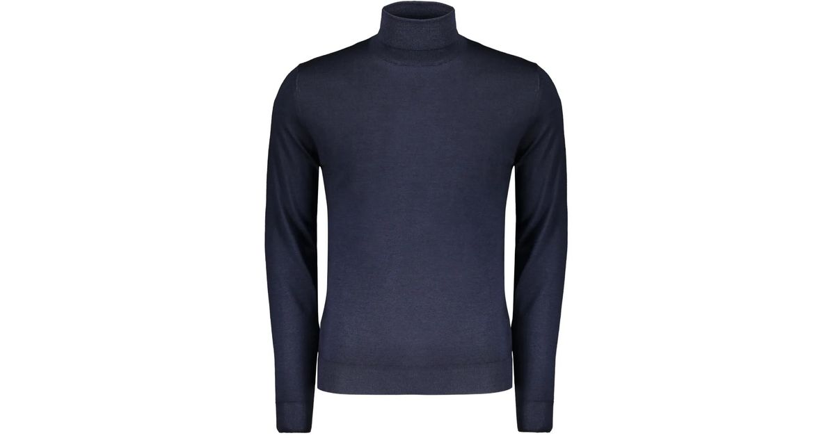 Moorer Todi-Ws5 Roll-Neck Long-Sleeve Sweater in Blue for Men | Lyst UK