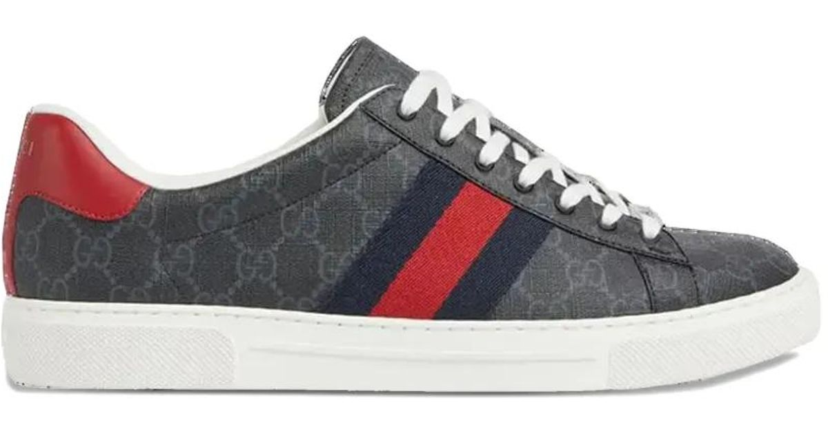Gucci Ace Logo Web-Stripe Sneakers in White for Men | Lyst