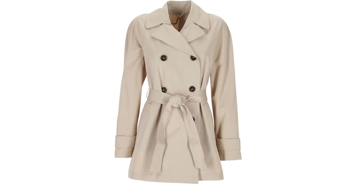 Marella Trench Jacket in Natural | Lyst