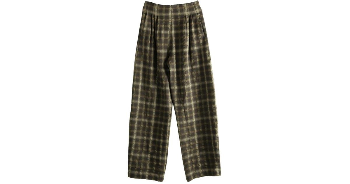 Cortana Checks Trousers in Green | Lyst Australia