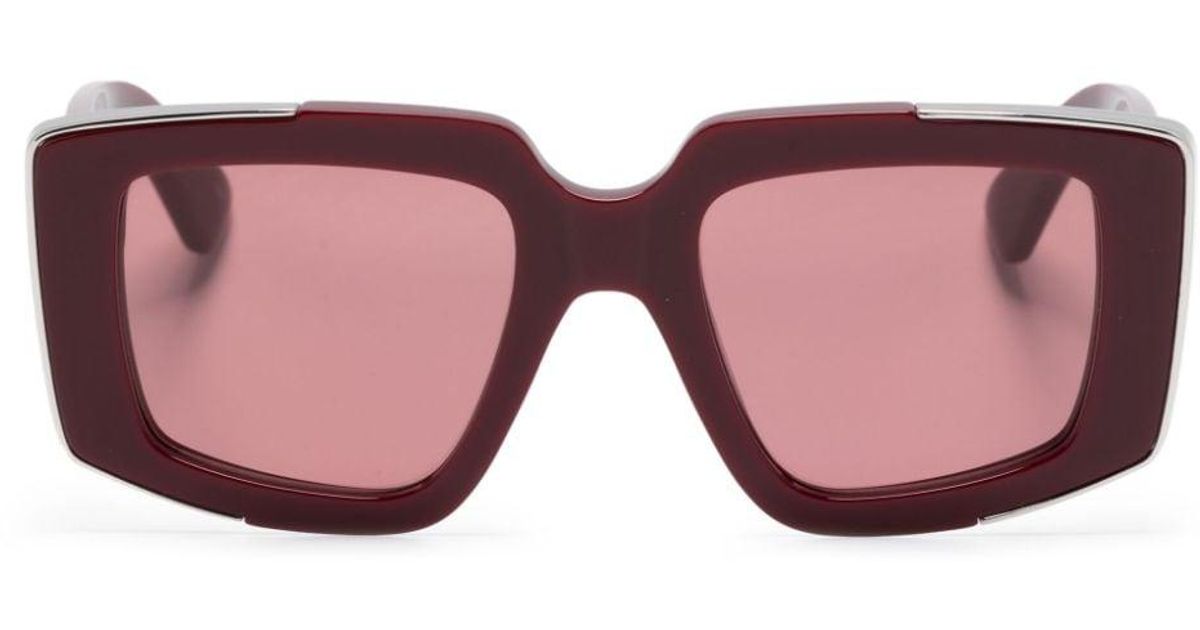 Alexander McQueen The Grip Square-Frame Sunglasses in Pink | Lyst