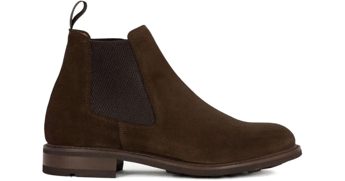Berwick Shoes 446 Elastic-Panels Leather Chelsea Boots in Brown for Men ...