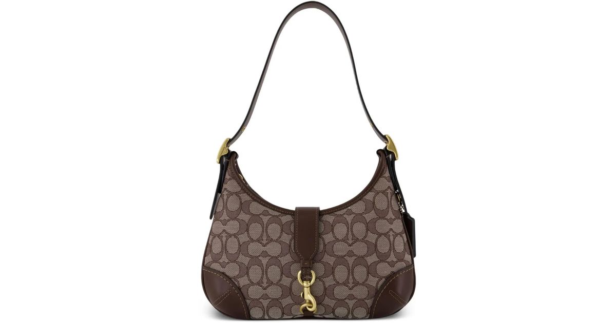 COACH Hamptons Shoulder Bag in Brown | Lyst