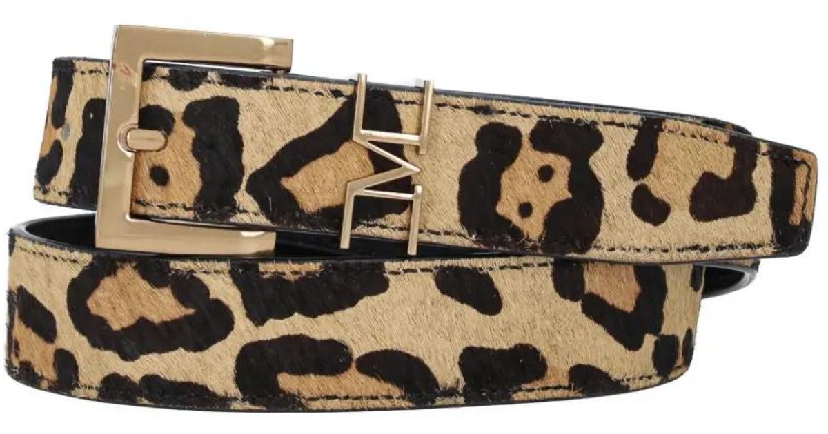 Guess Leopard-Print Belt in White | Lyst