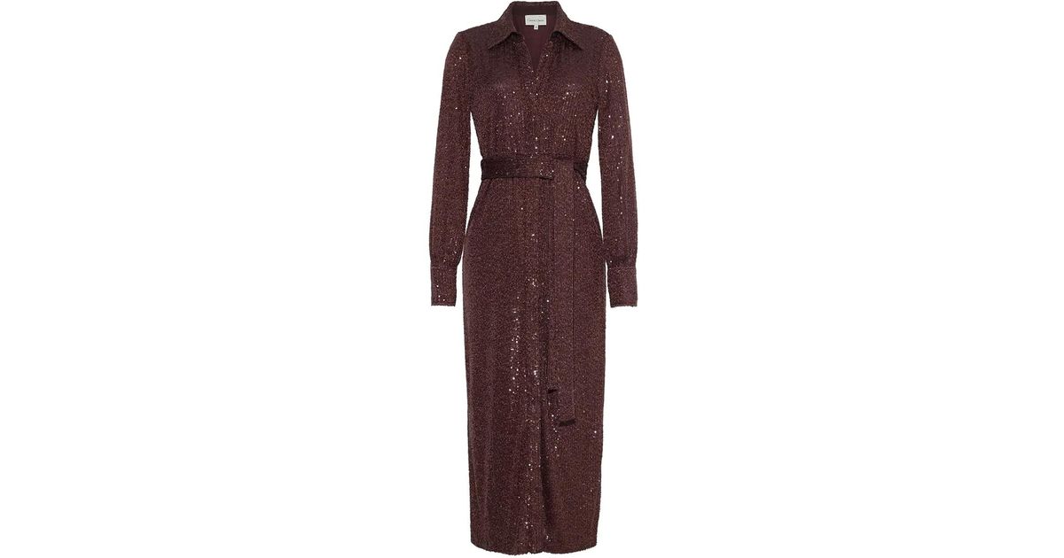Cara Cara Margaret Sequinned Midi Dress in Purple | Lyst