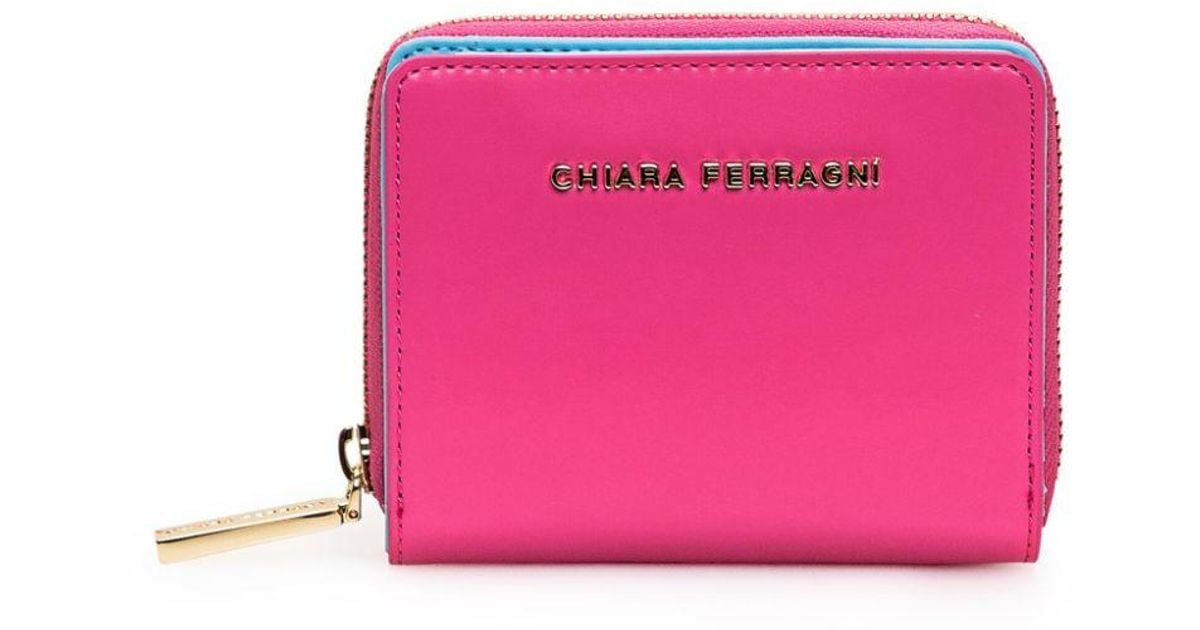 Chiara Ferragni Logo-Lettering Wallet in Pink | Lyst