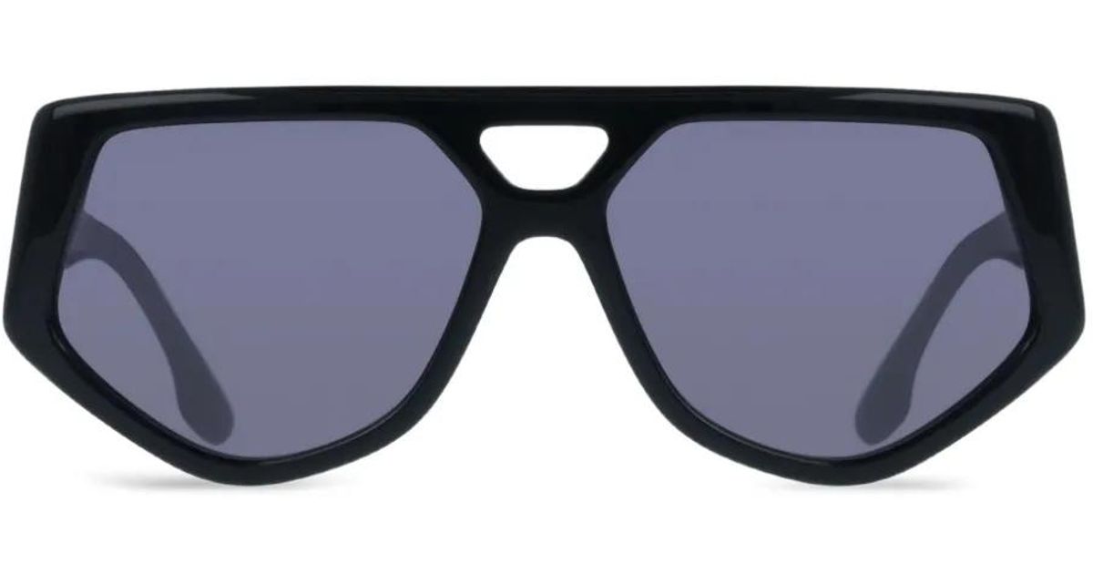 Victoria Beckham Geometric-Frame Sunglasses in Blue | Lyst UK