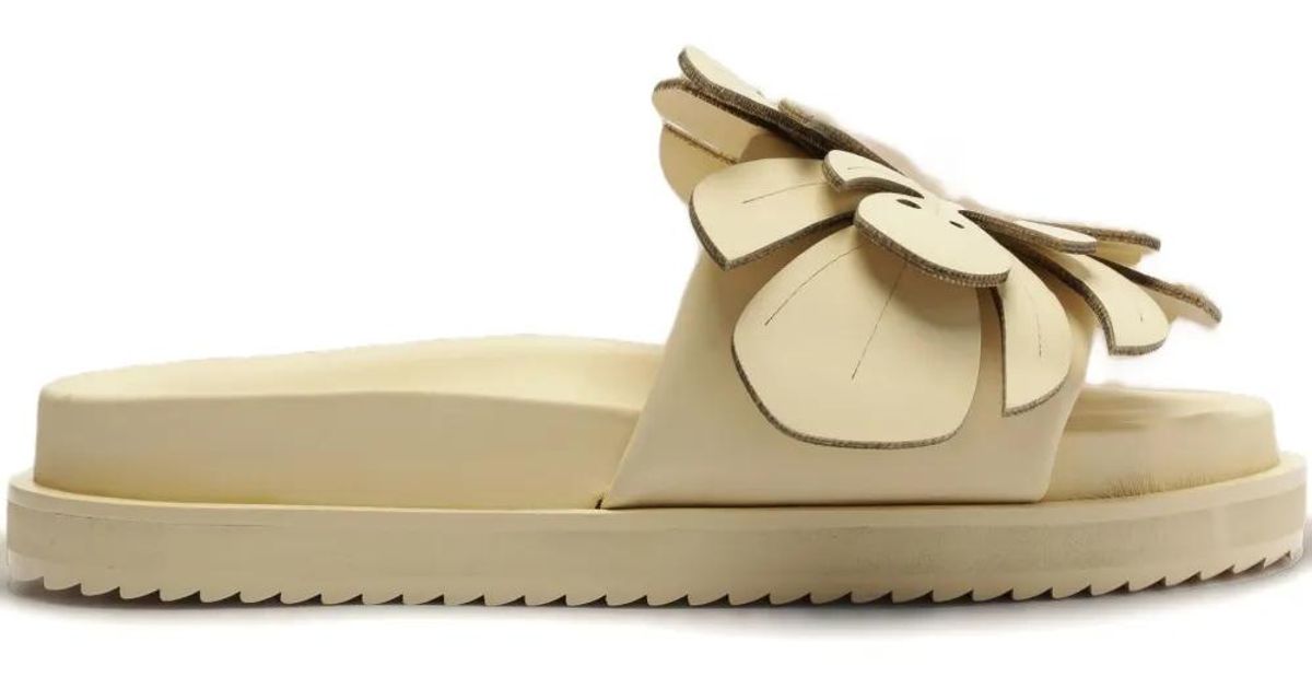 FARM Rio Monstera Slides in Natural | Lyst UK