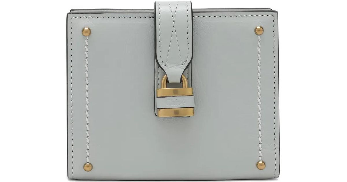 Chloé Paddington Lock-Detail Wallet in Grey | Lyst UK