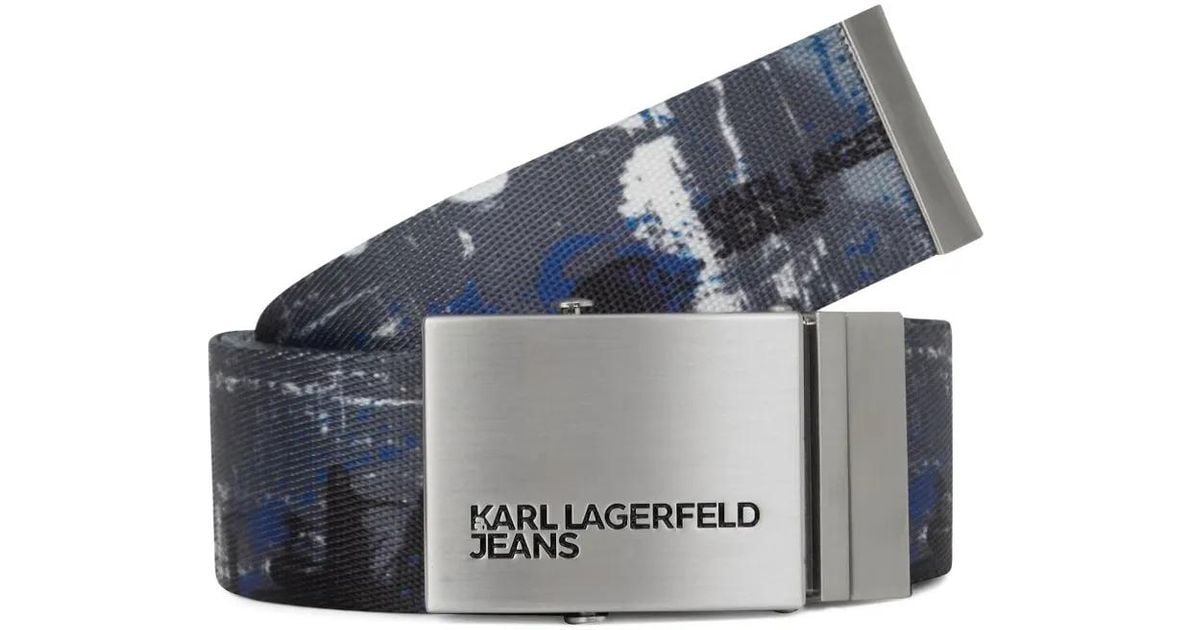 Karl Lagerfeld Graffiti-Print Belt in Blue for Men | Lyst UK