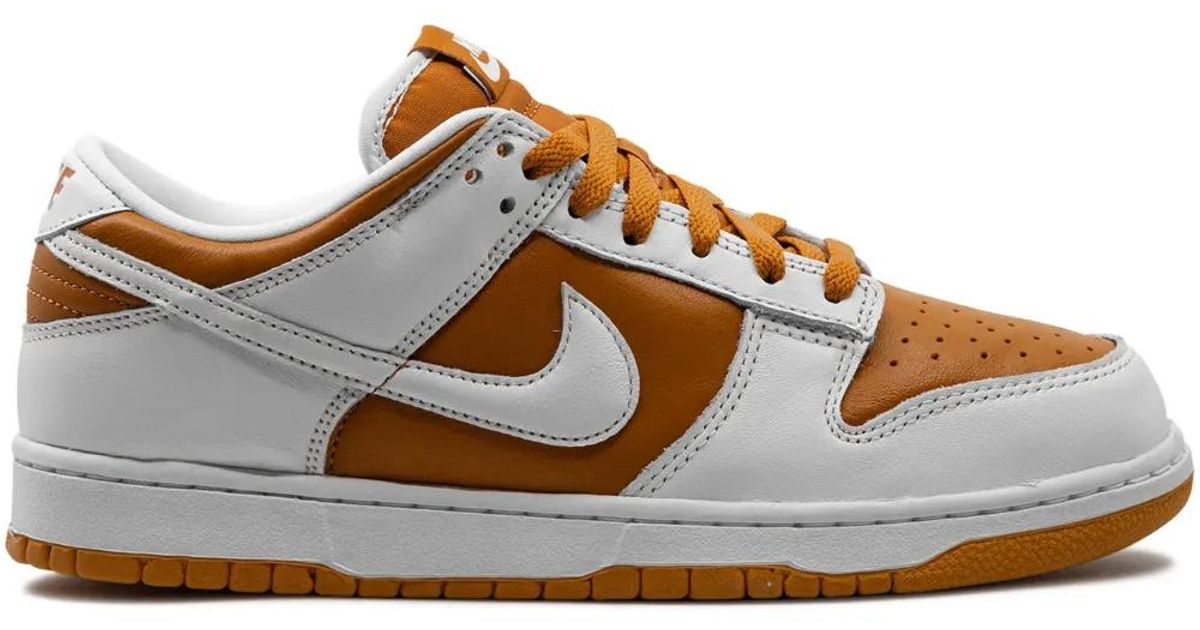 Nike White Dunk Low Sneakers - Unisex - Rubber/fabric/leather in Brown ...