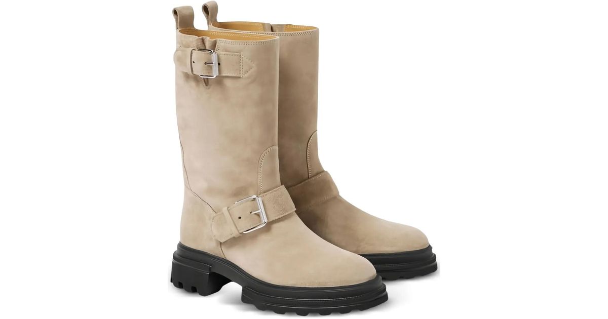 Hogan Suede Chelsea Boots in Natural | Lyst UK
