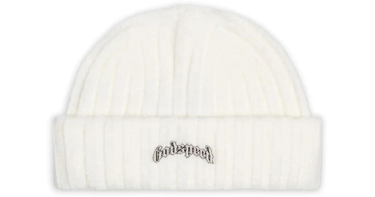 Godspeed Logo-Embroidered Beanie in White for Men | Lyst UK
