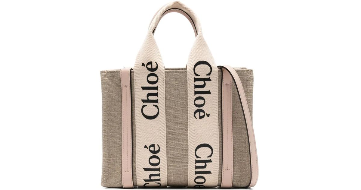 Chloé Small Woody Tote Bag in Natural | Lyst UK