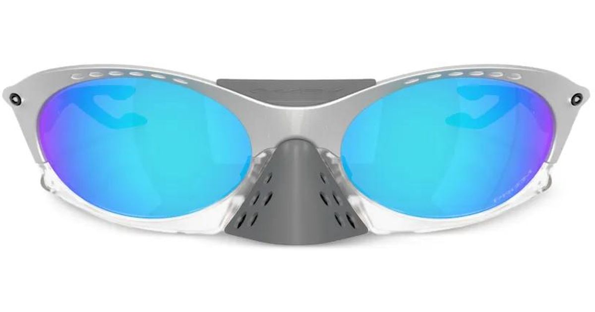 Oakley Plantaris Oval-Frame Sunglasses in Blue | Lyst