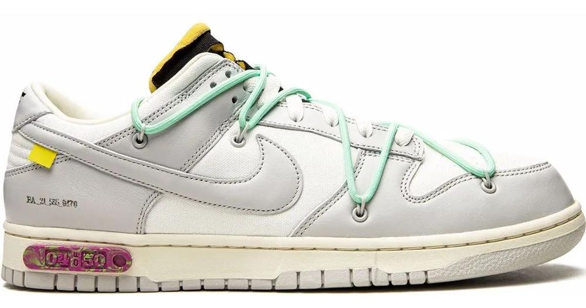 NIKE X OFF-WHITE Dunk Low "Lot 04" Sneakers in White | Lyst UK