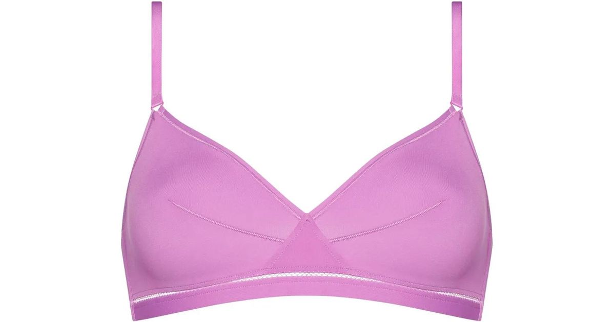Eres Lydia Soyeuse Wireless Triangle Bra in Purple | Lyst