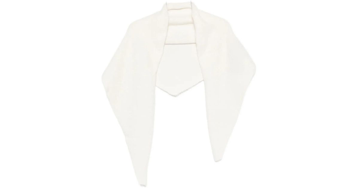 Tela Textured Scarf in White | Lyst UK