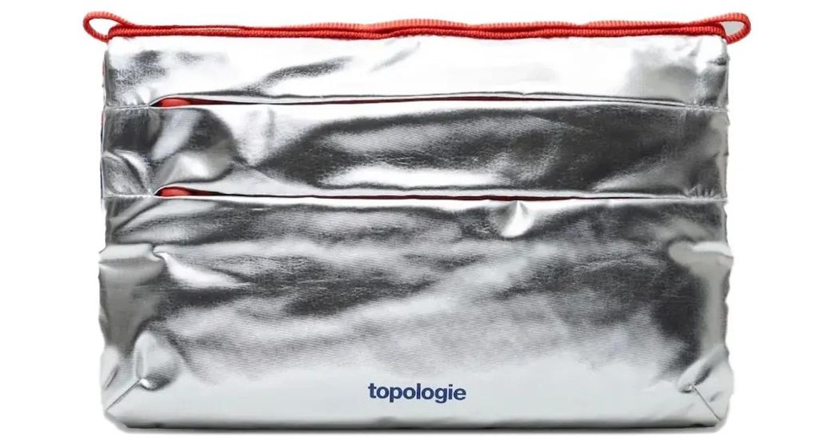 Topologie Small Flat Sacoche Clutch Bag in Grey | Lyst UK