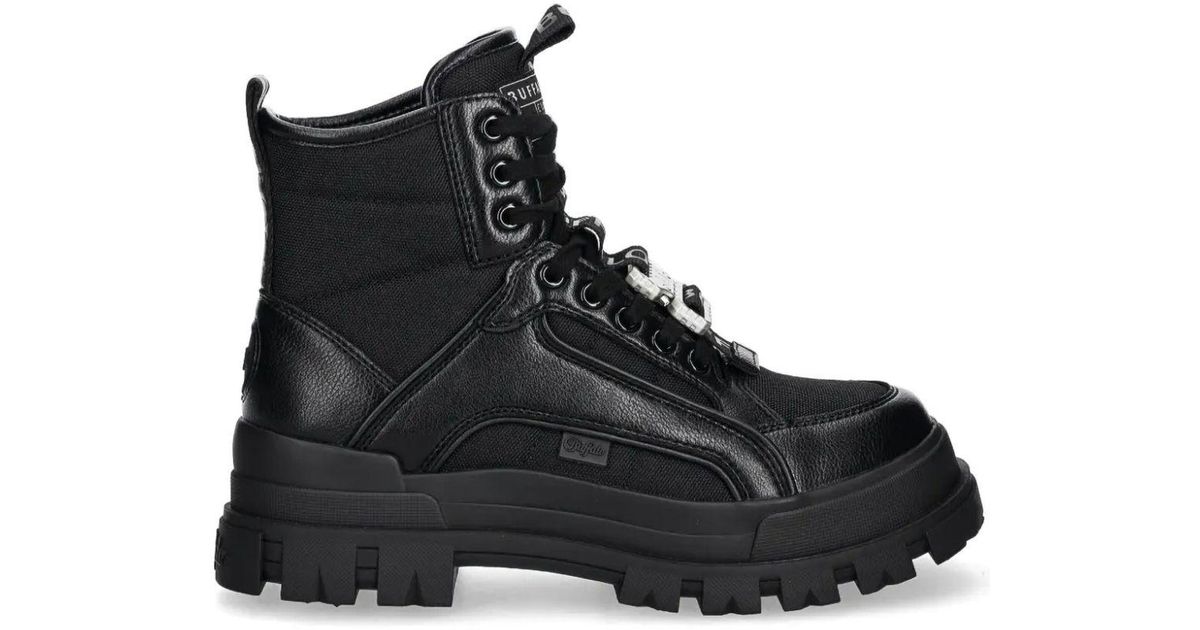 Buffalo Aspha Com3 Mid B Bs Boots in Black for Men | Lyst