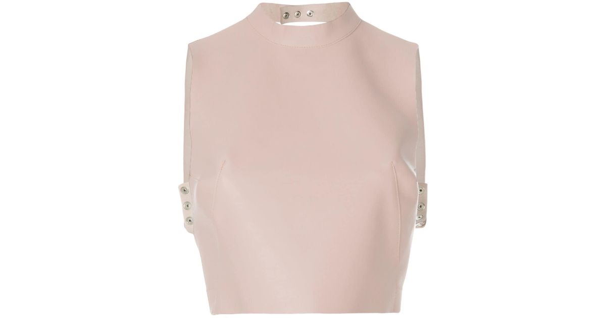 Manokhi Sleeveless Crop Top in Pink - Lyst