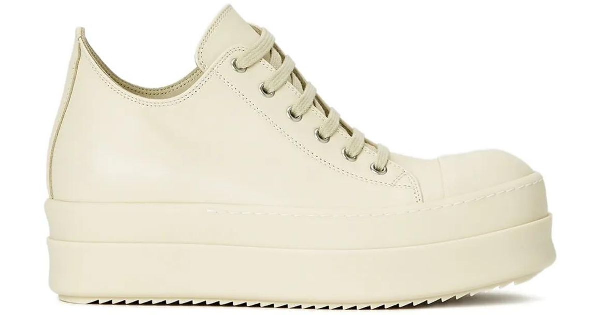 Rick Owens Mega Bumper Low-Top Sneakers in White | Lyst UK