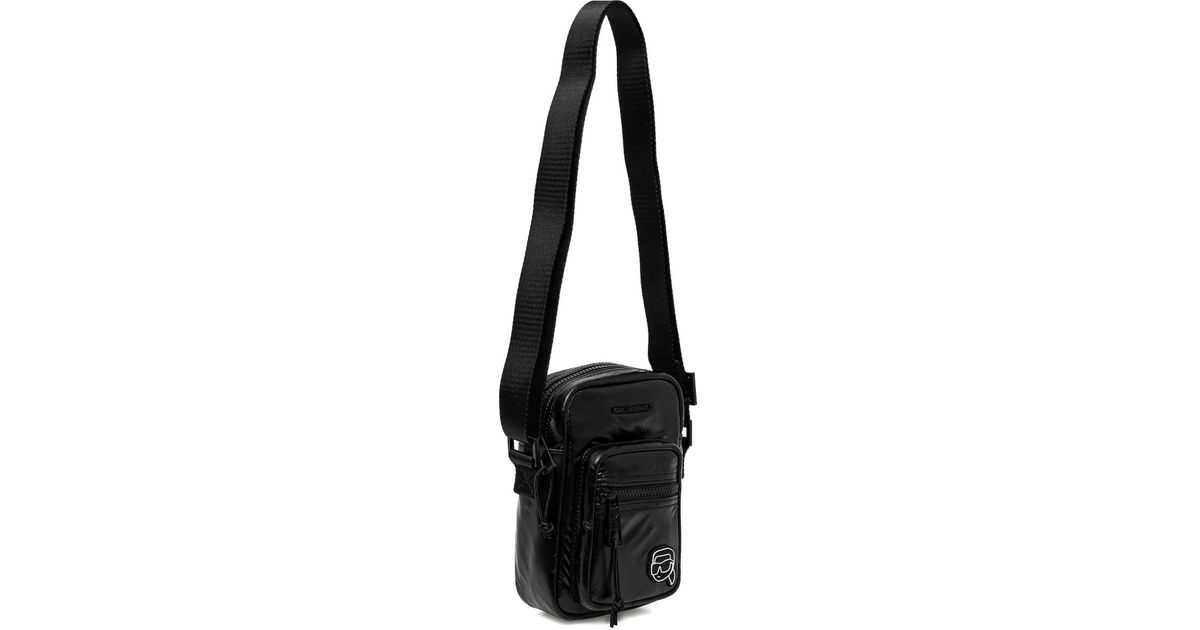 Karl Lagerfeld Patch-Logo Messenger Bag in Black for Men | Lyst