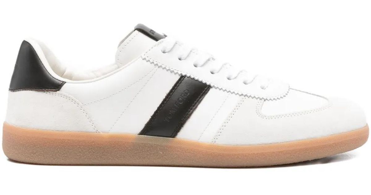 Tom Ford Archer Leather Sneakers in White for Men | Lyst UK
