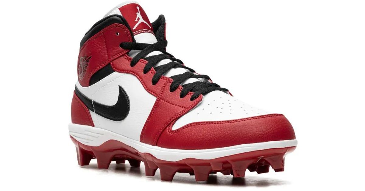 Nike Air 1 Mid "Chicago" Baseball Cleats in Red for Men | Lyst