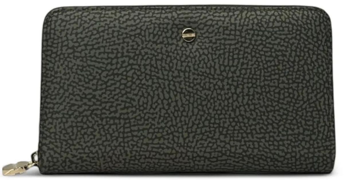 Borbonese Large Printed Wallet in Black | Lyst UK
