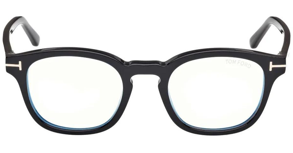 Tom Ford Clip-On Round-Frame Glasses in Brown for Men | Lyst