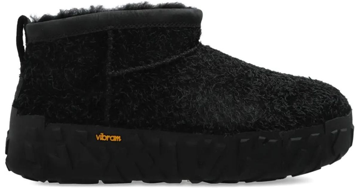 UGG Classic Ultra Mini Wrap Textured Sole Boots in Black for Men | Lyst UK
