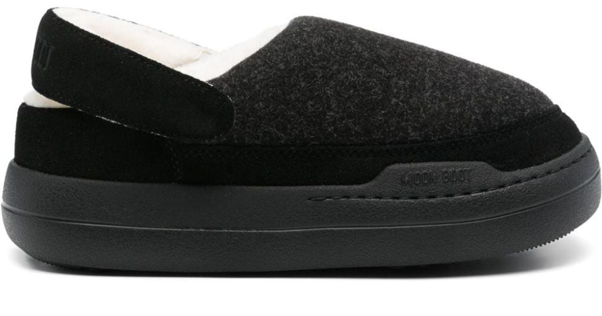 Moon Boot Park Slippers in Black | Lyst