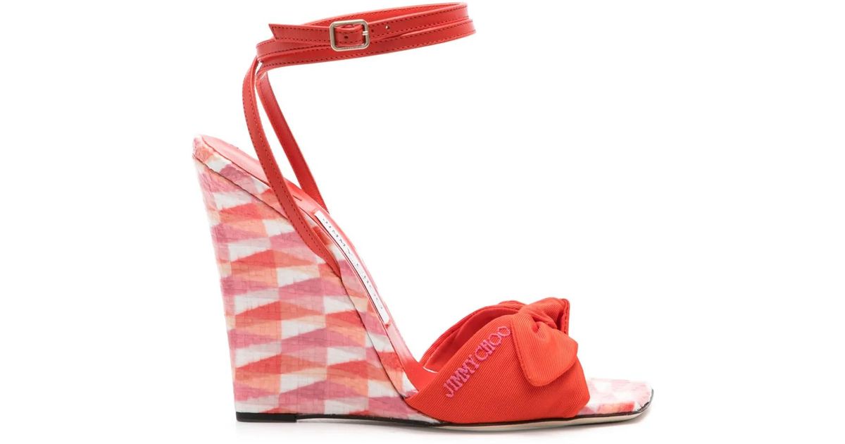 Jimmy Choo Richelle 110 Sandals in Red | Lyst