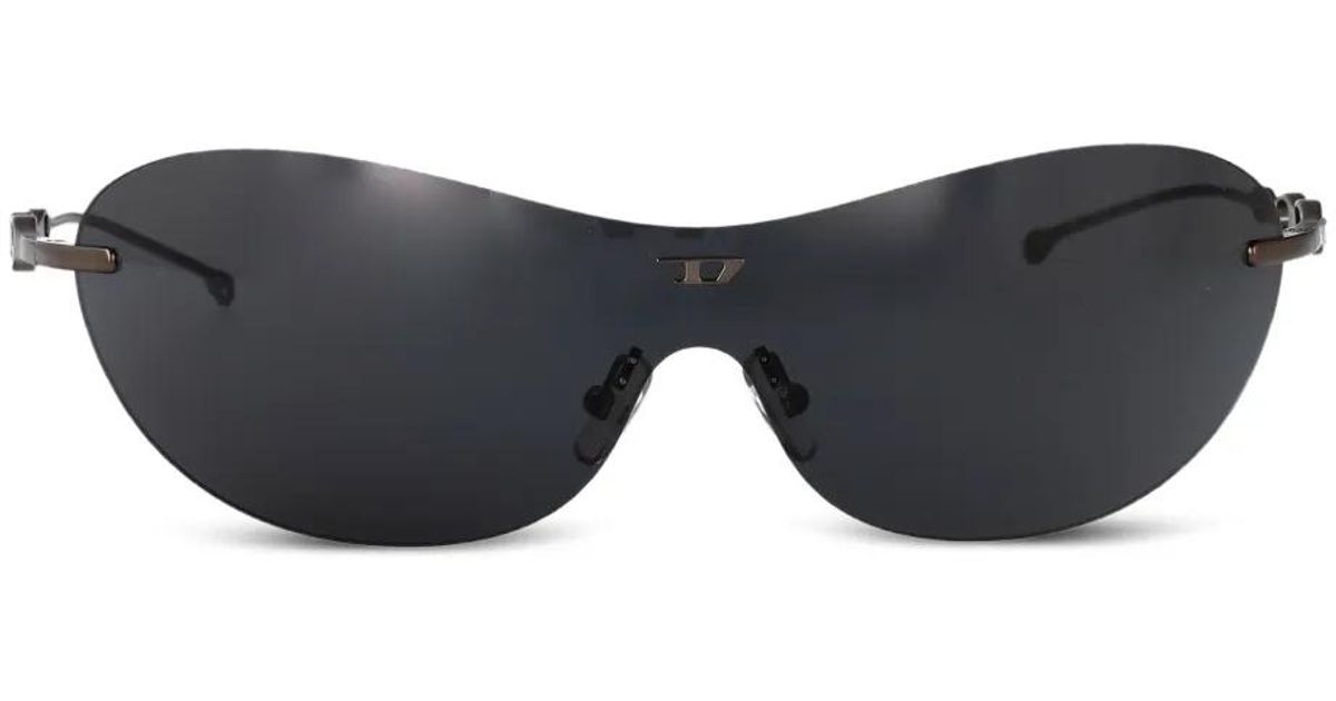 DIESEL Rimless Sunglasses in Black for Men | Lyst UK
