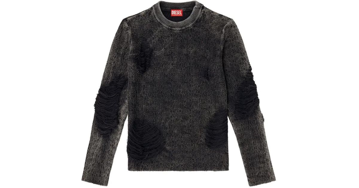 DIESEL Round-Neck Knitwear in Black for Men | Lyst